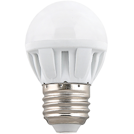 Лампа светодиод. Ecola Light Globe LED 5.0W G45 E27 4000K шар 75х45