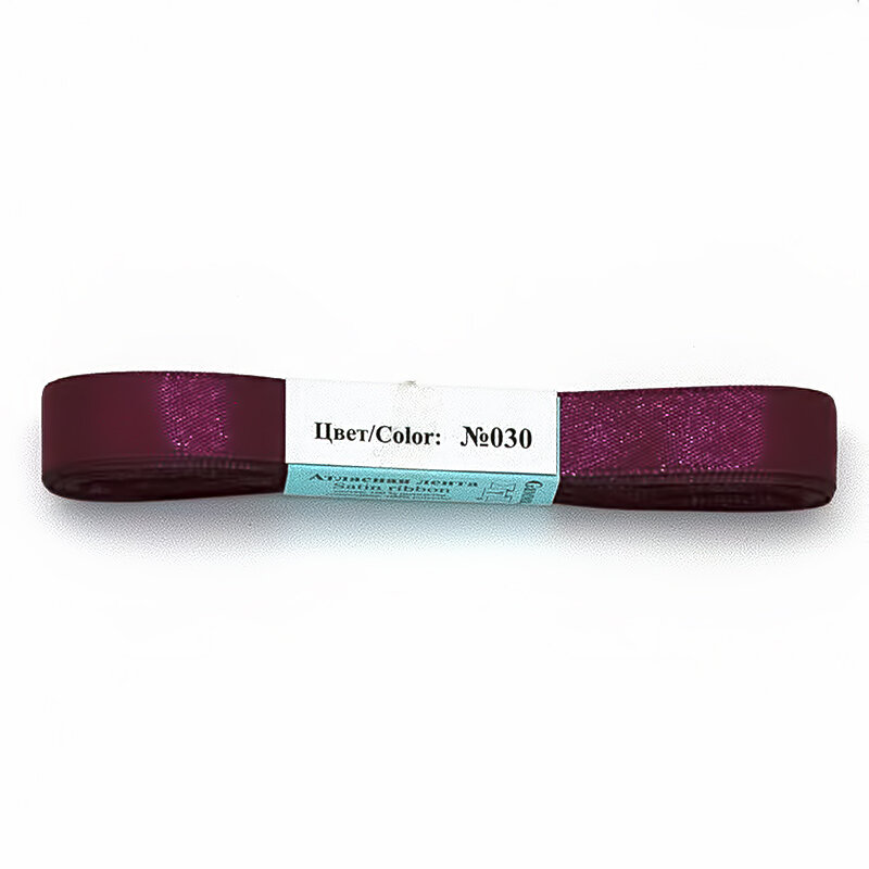 Лента атласная "Gamma" AL-12P 12 мм 5.4 м №030 т. бордовый