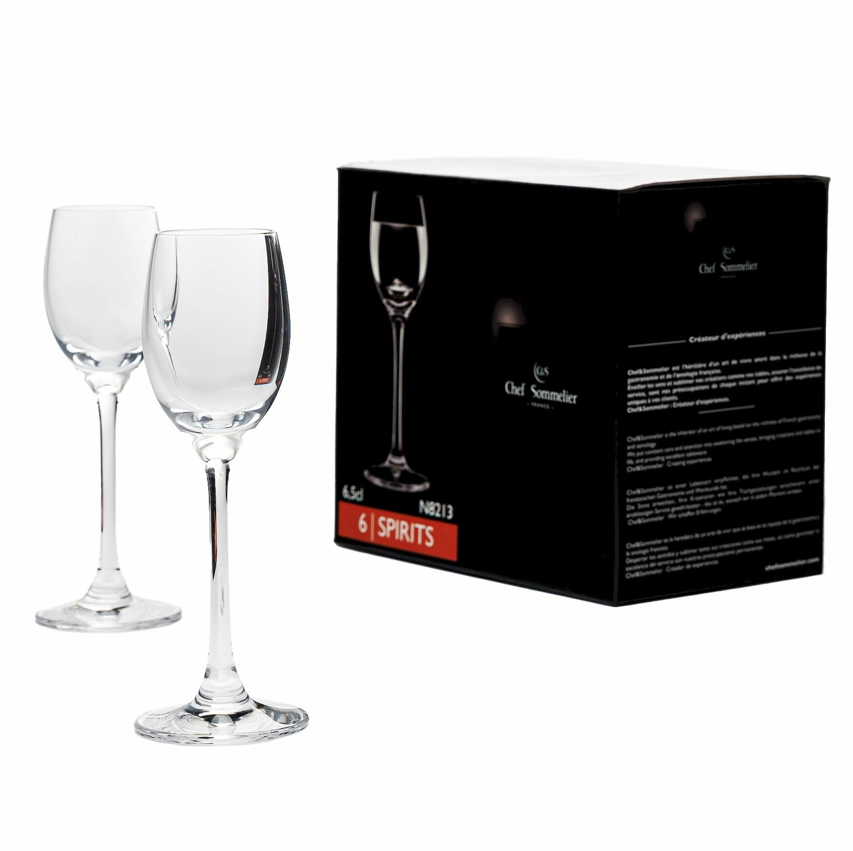 Набор бокалов Chef&Sommelier Spirits, стекло, 65мл, 6шт, прозрачная