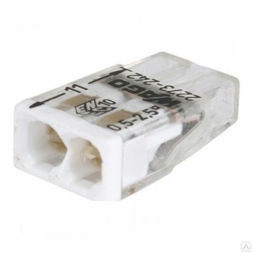 Клемма 2-х проводная 2х(0.5-2.5мм) для распред. короб. (с контактн. пастой «Alu-Plus») 2273-242 WAGO 88327