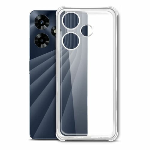 Чехол (клип-кейс) BORASCO для Infinix Hot 30, противоударный, прозрачный [72317]