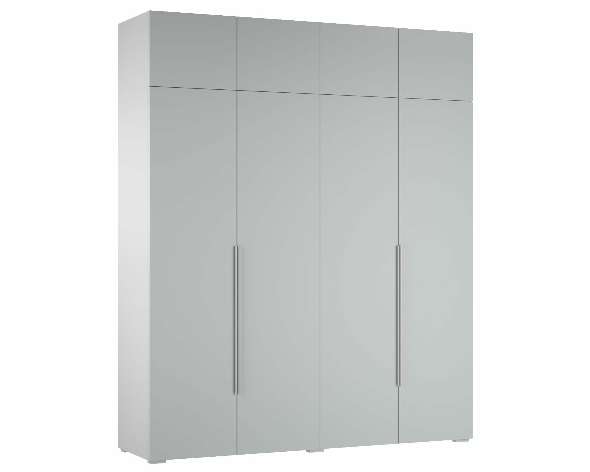 Шкаф распашной с антресолью "Тиана 3" 200х260х52 Серый камень / Аконит