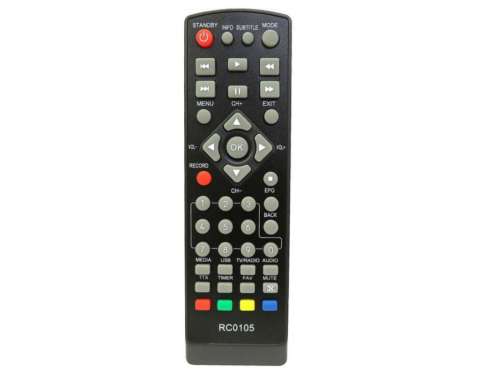 Пульт для ресивера DVB-T2 BBK RC0105 (STB-105) (00AE)