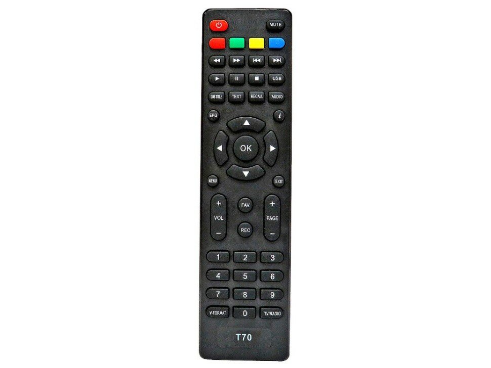 Пульт для ресивера DVB-T2 Selenga T70 (V-Format)