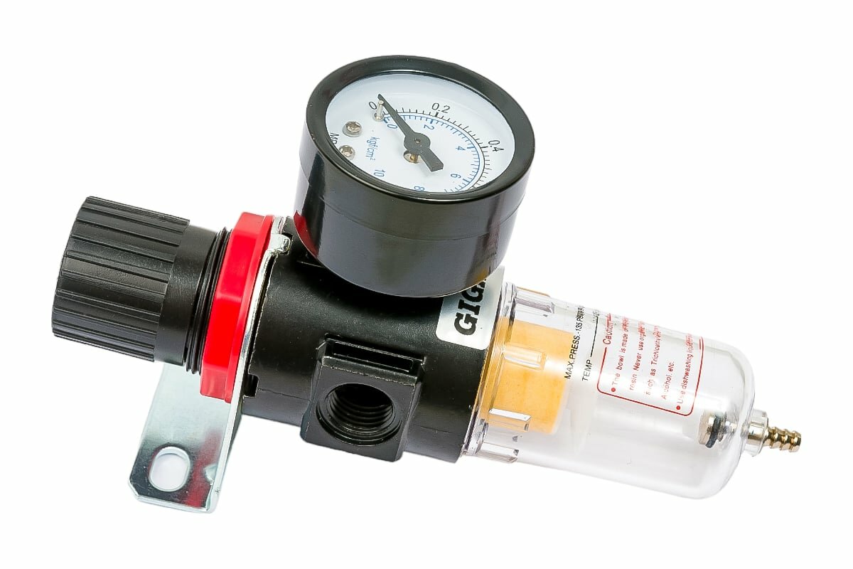 Gigant Фильтр-влагоотделитель для компрессора с регулятором давления 1/4" GAFR2000