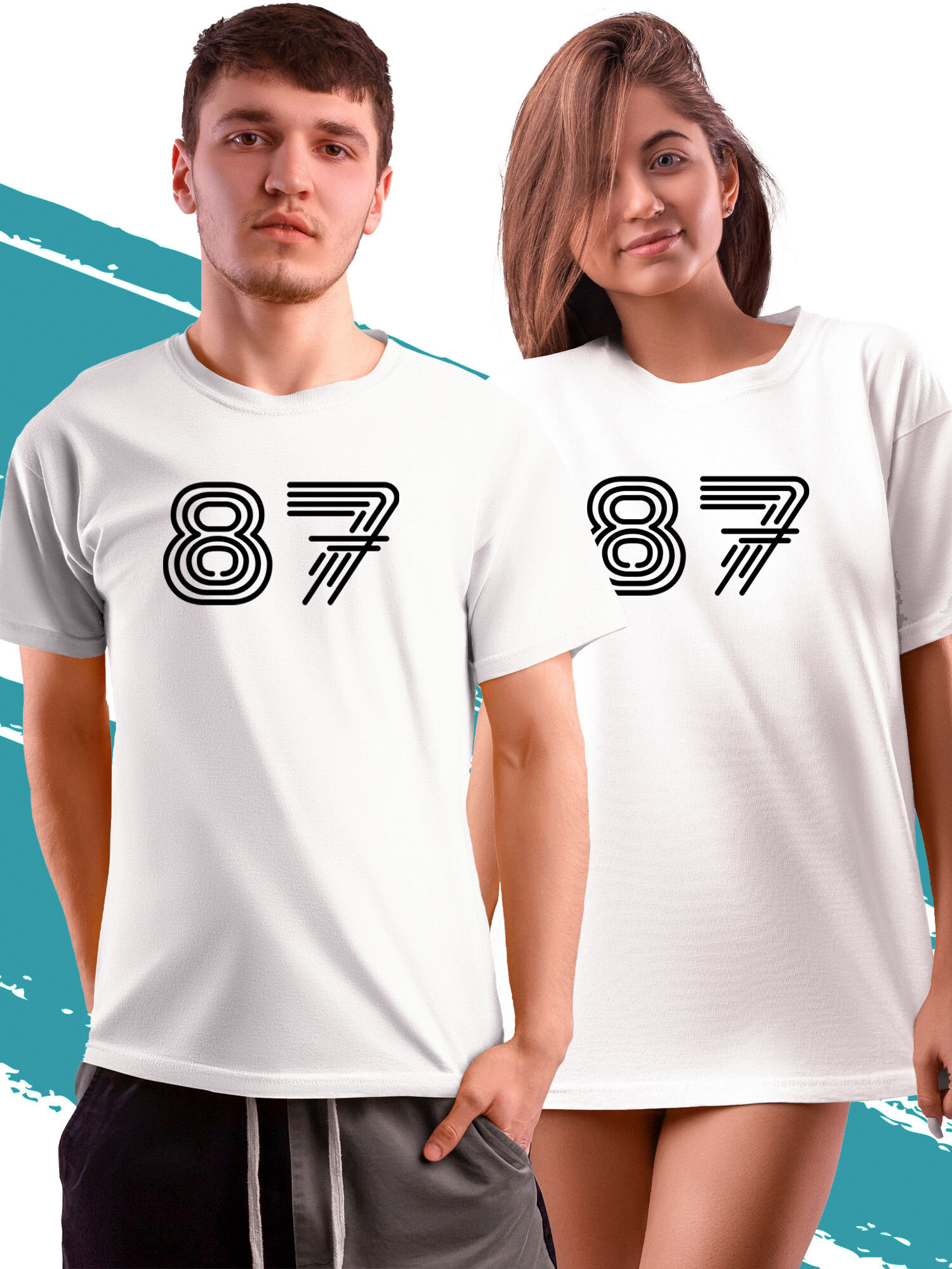 Футболка номер цифра 87 восемьдесят семь