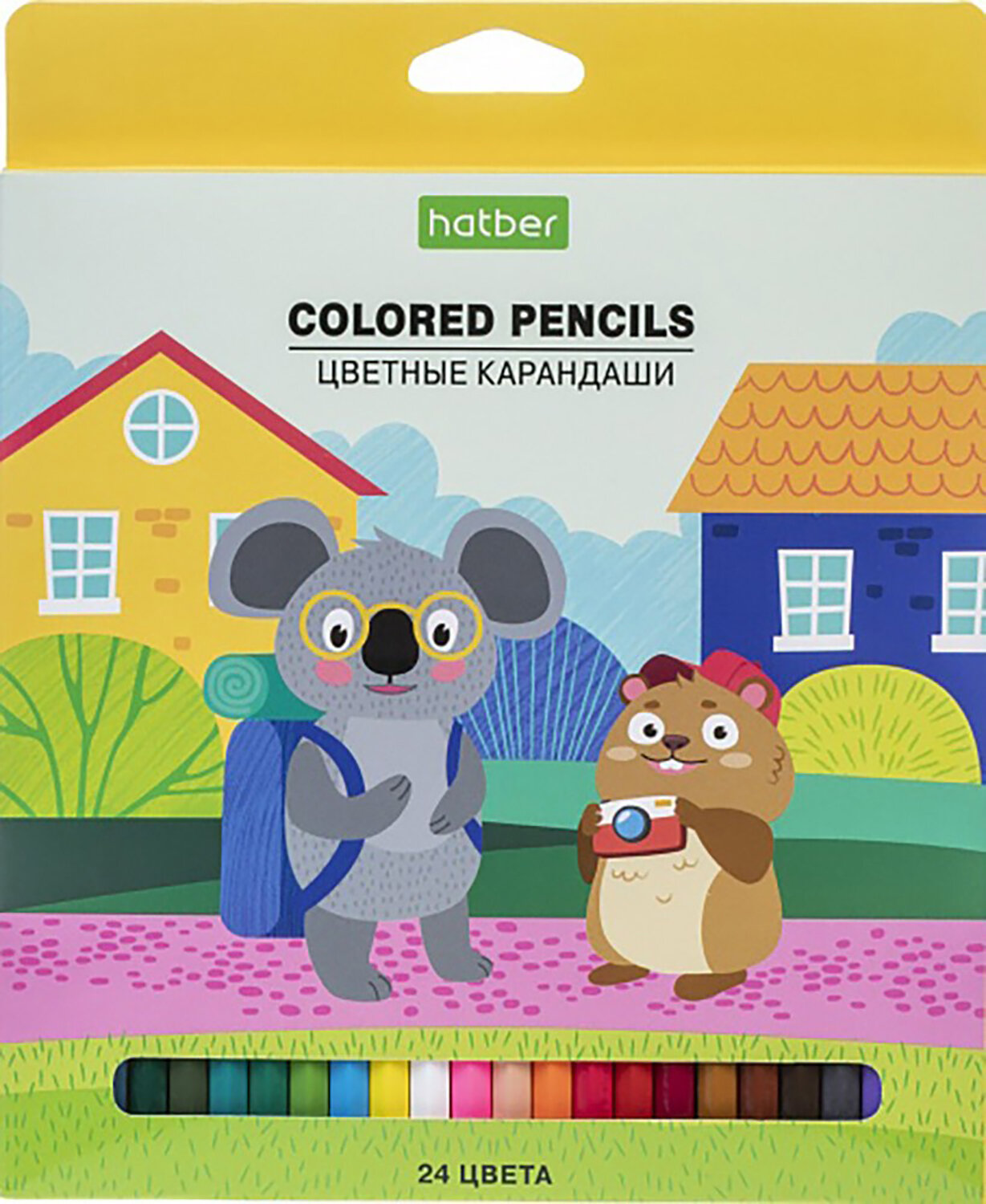 Карандаши цветные Eco. Каникулы, 24 цвета