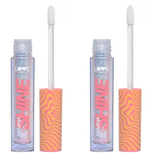 Сияющие жидкие тени для век Love Generation Nirvana, тон 05 серебряно-голубой, 2,8 мл, 2 шт