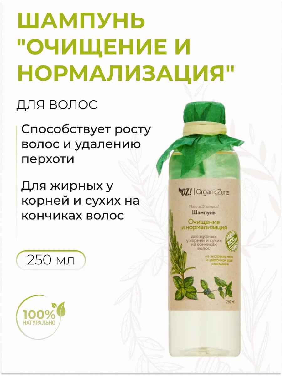 Шампунь "Очищение и нормализация" для жирных волос, 250 мл