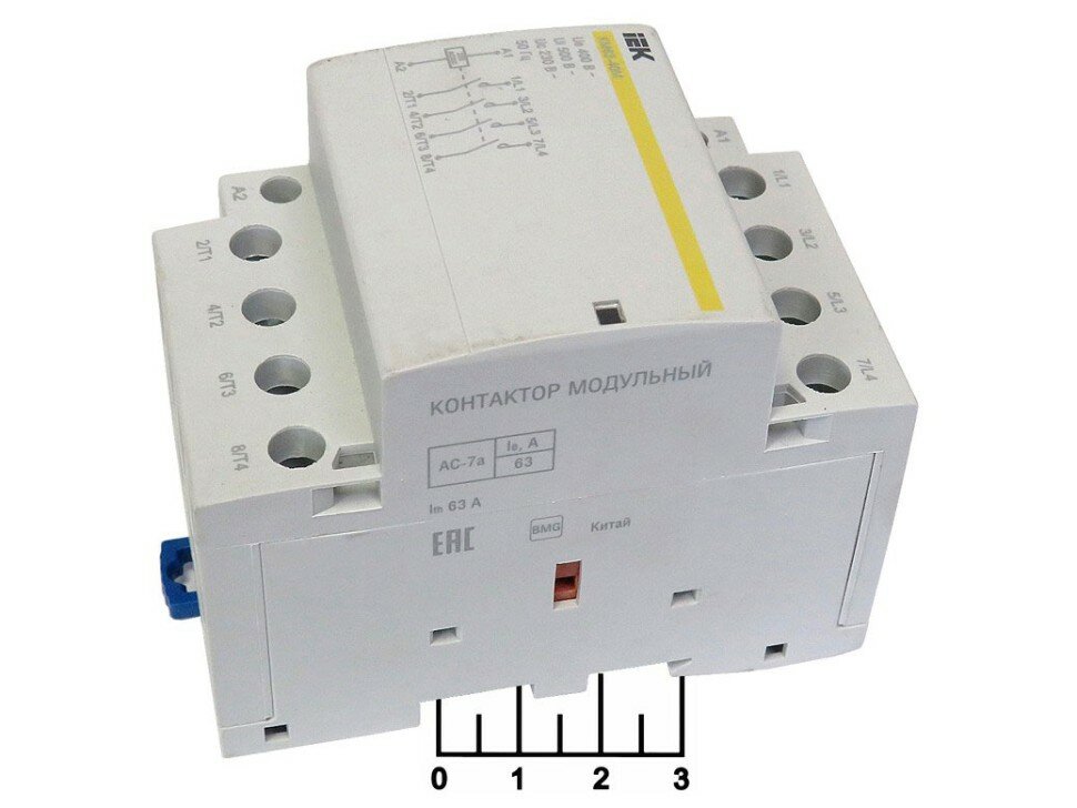 Контактор модульный 220V 63A КМ63-40М 4NO ИЭК