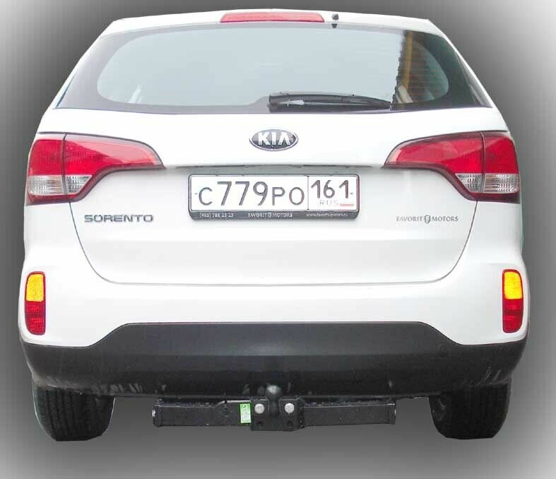Фаркоп(прицепное) Лидер-Плюс для HYUNDAI SANTA FE (DM) 2012-2018/ KIA SORENTO 4 (XM FL) 2012-2018(паспорт и сертификат в комплекте)(без электрики)H224-FC