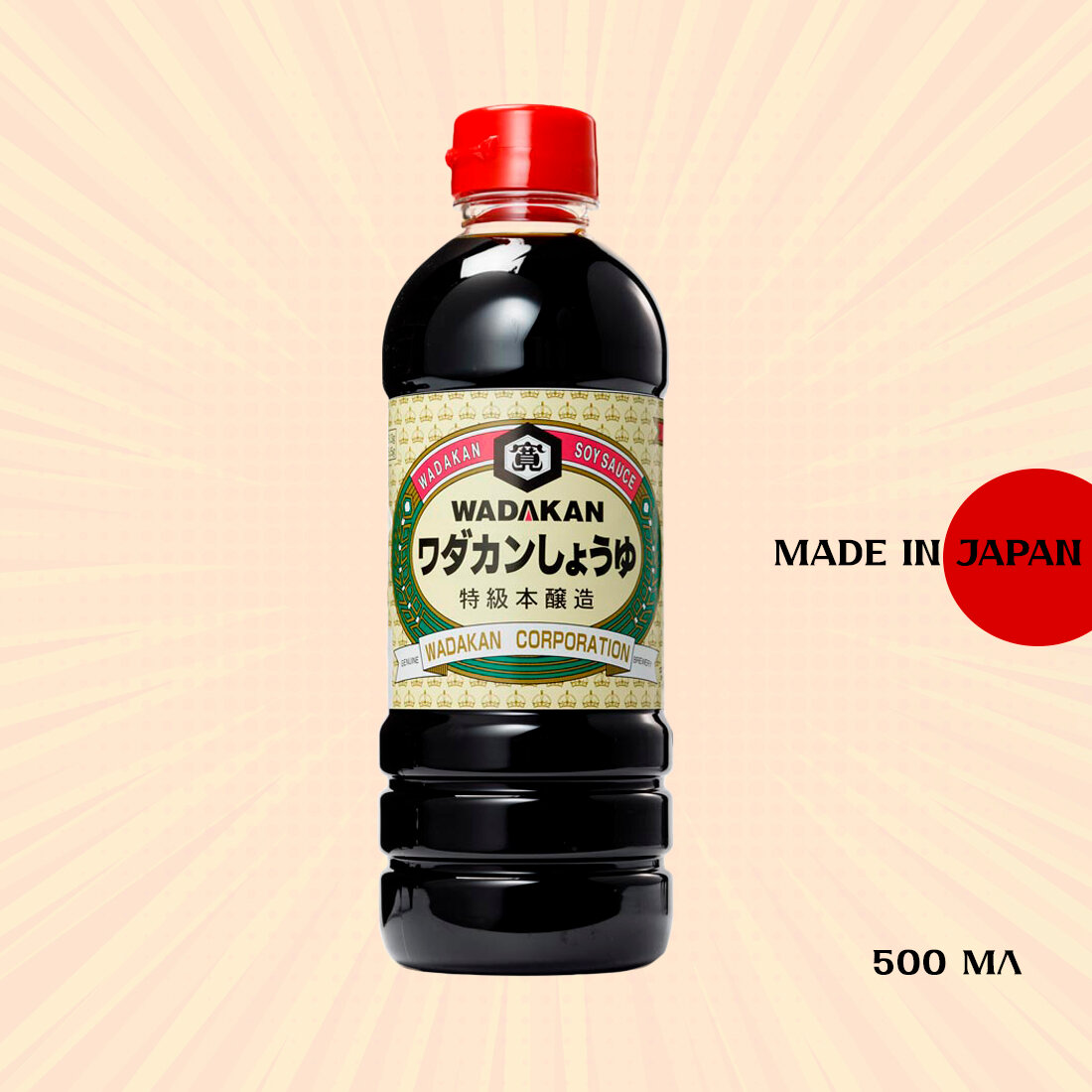 Соус соевый Wadakan истинного брожения, 500 мл, Япония
