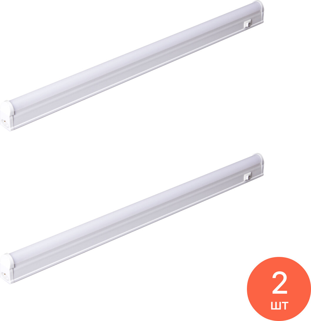 Cветильник настенно-потолочный Jazzway / Джезвей PLED T5i PL 450 FR, светодиодный, 6500К 6Вт IP40, 1036278 / панель освещения (комплект из 2 шт)