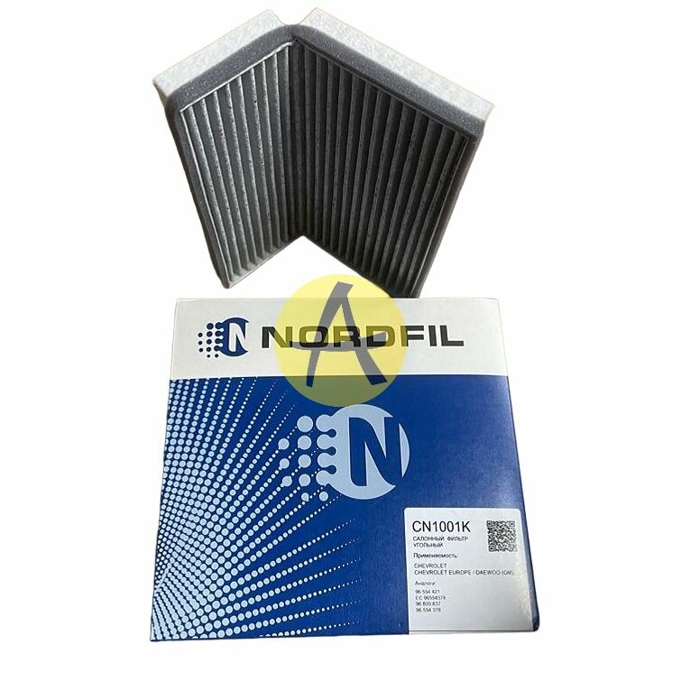 Фильтр салона (разрезной) Chevrolet Lacetti / Daewoo Gentra угольный