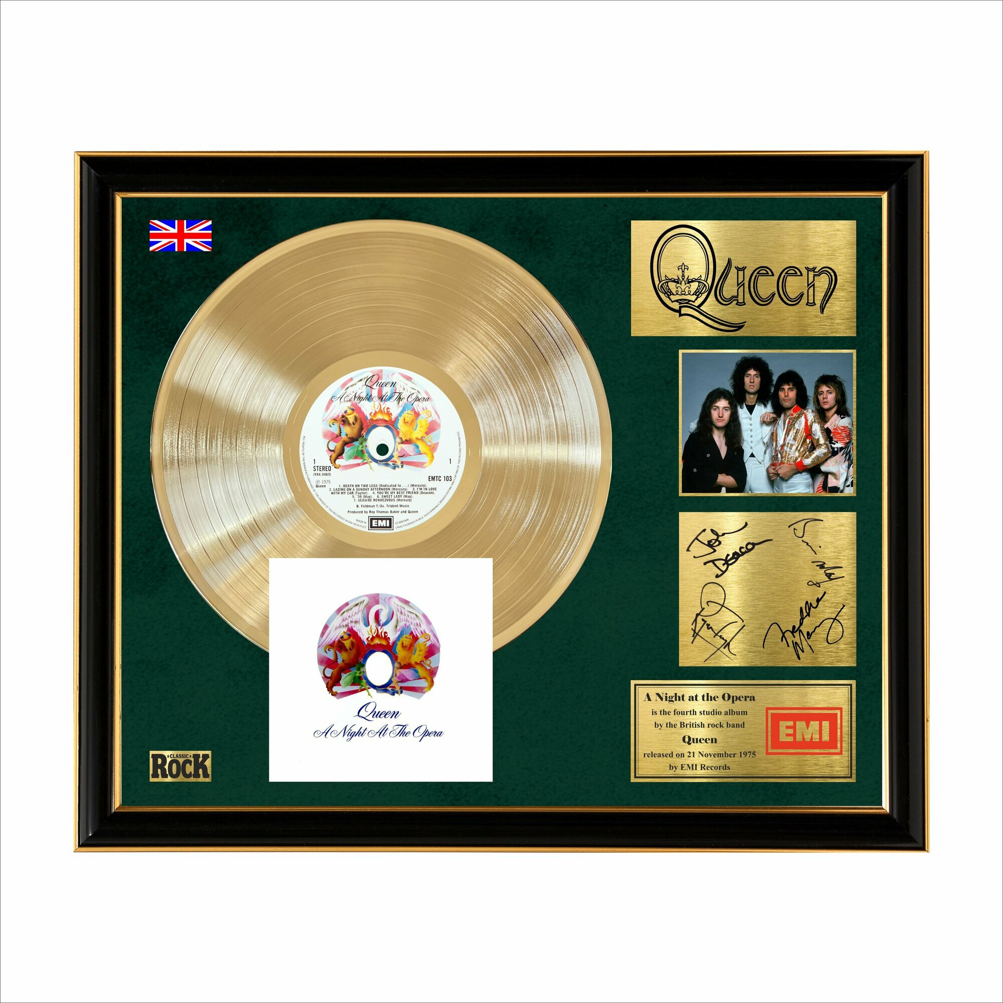 Queen Золотой винил в рамке