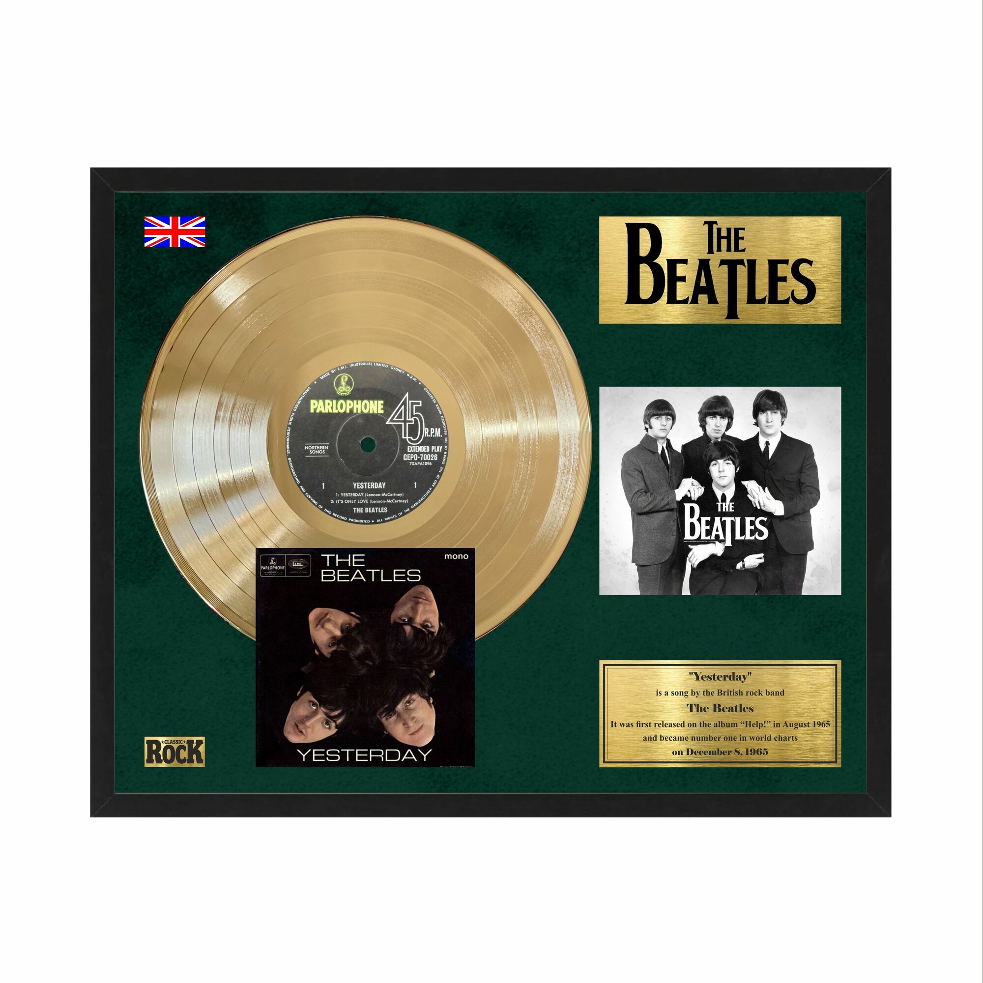 Картина с золотым диском The Beatles