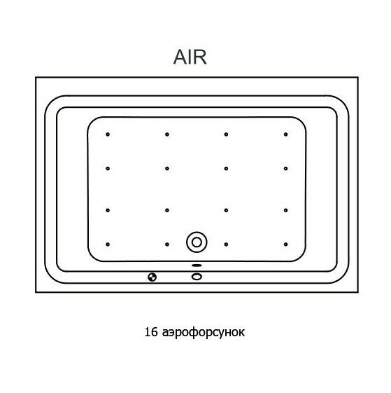 Гидромассажная ванна RIHO CASTELLO AIR 180x120