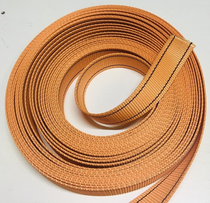 Стропа ременная / лента стропа / техническая синтетика оранжевая ширина 36 мм длина 30 метров прочная легкая крепление грузов усиление текстильных изделий ДомовоД ЛТПЭ36-30