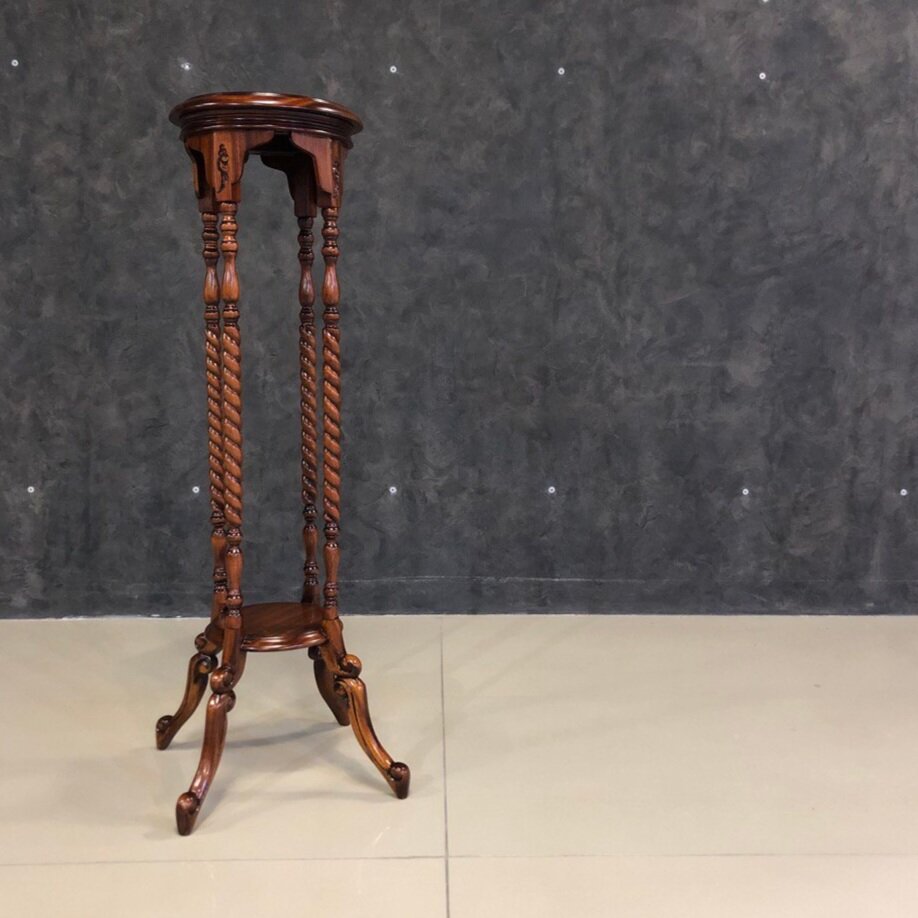 Подставка для цветов DOMKORLEONE из красного дерева (mahogany wood), SBPA-M, цвет орех NAA (светло-коричневый)