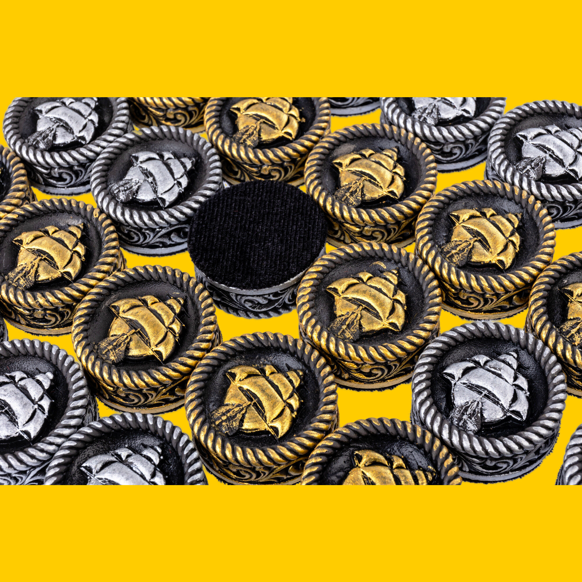 Фишки для нард 29 мм Парусник (мраморная крошка)