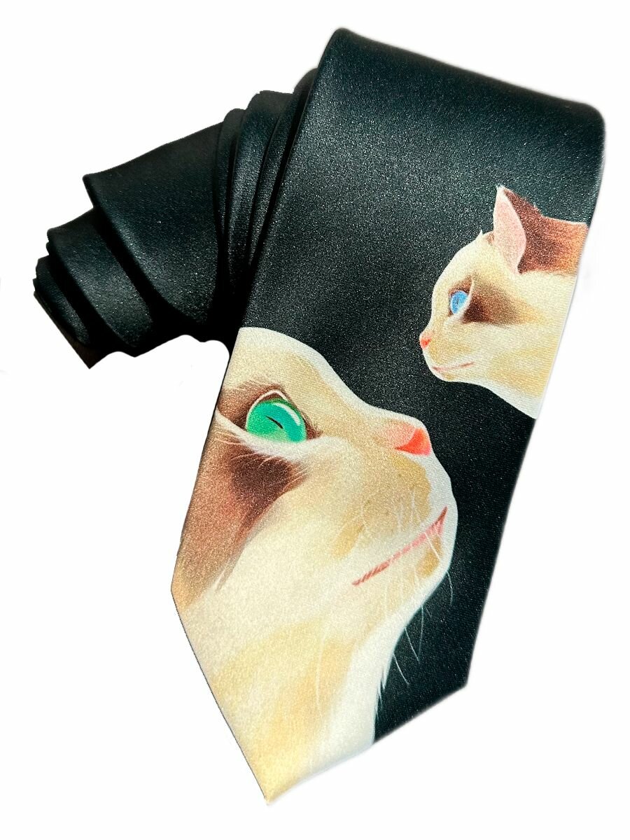 Галстук Кошка с котенком