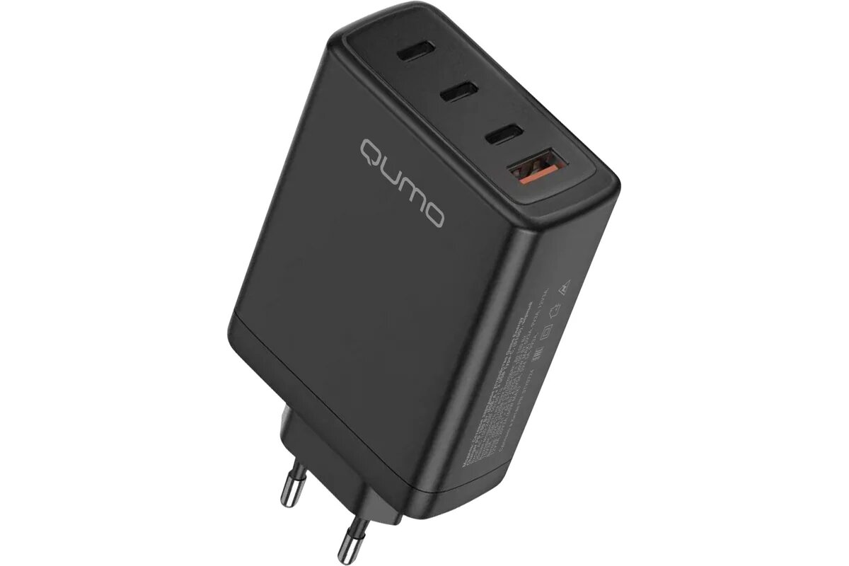 QUMO Сетевое зарядное устройство Energy Charger PD 100 Вт, USB-A + 3 USB Type-C, (0100), черный 49543