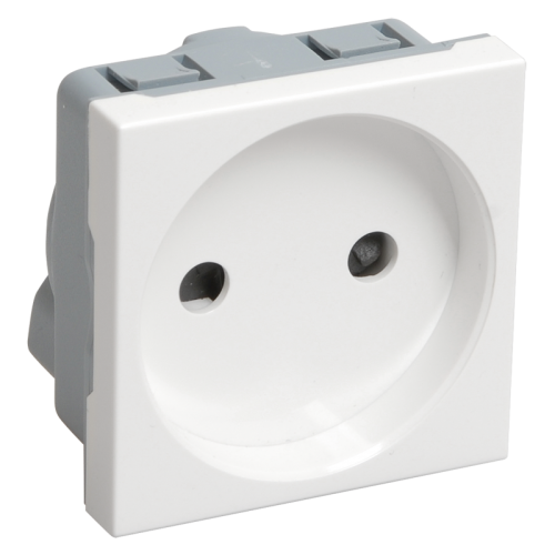 IEK Розетка без заземлением 2к, 2 модуля (белая) РКС-20-20-П, CKK-40D-RSB2-K01