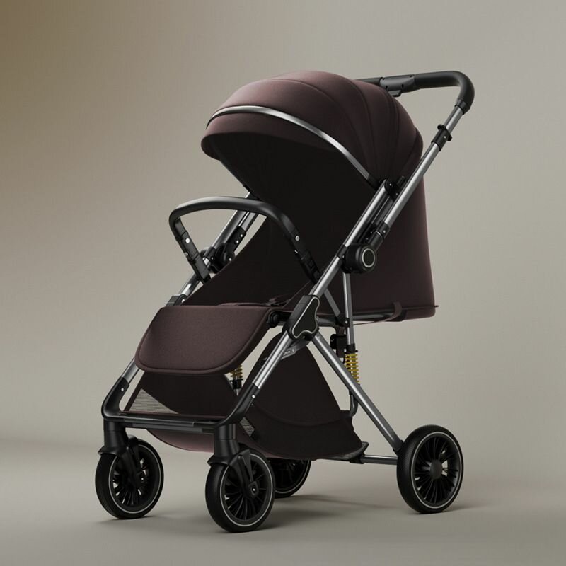 Детская коляска, сидеть/лежать/складываться двусторонняя легкая складная коляска 0-6 лет
