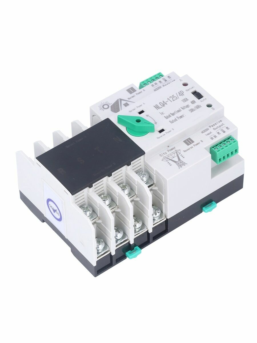 Автоматический резервный переключатель 100А NLQ4-125/4P, быстрый контроллер двойной мощности, защита миллисекундной цепи