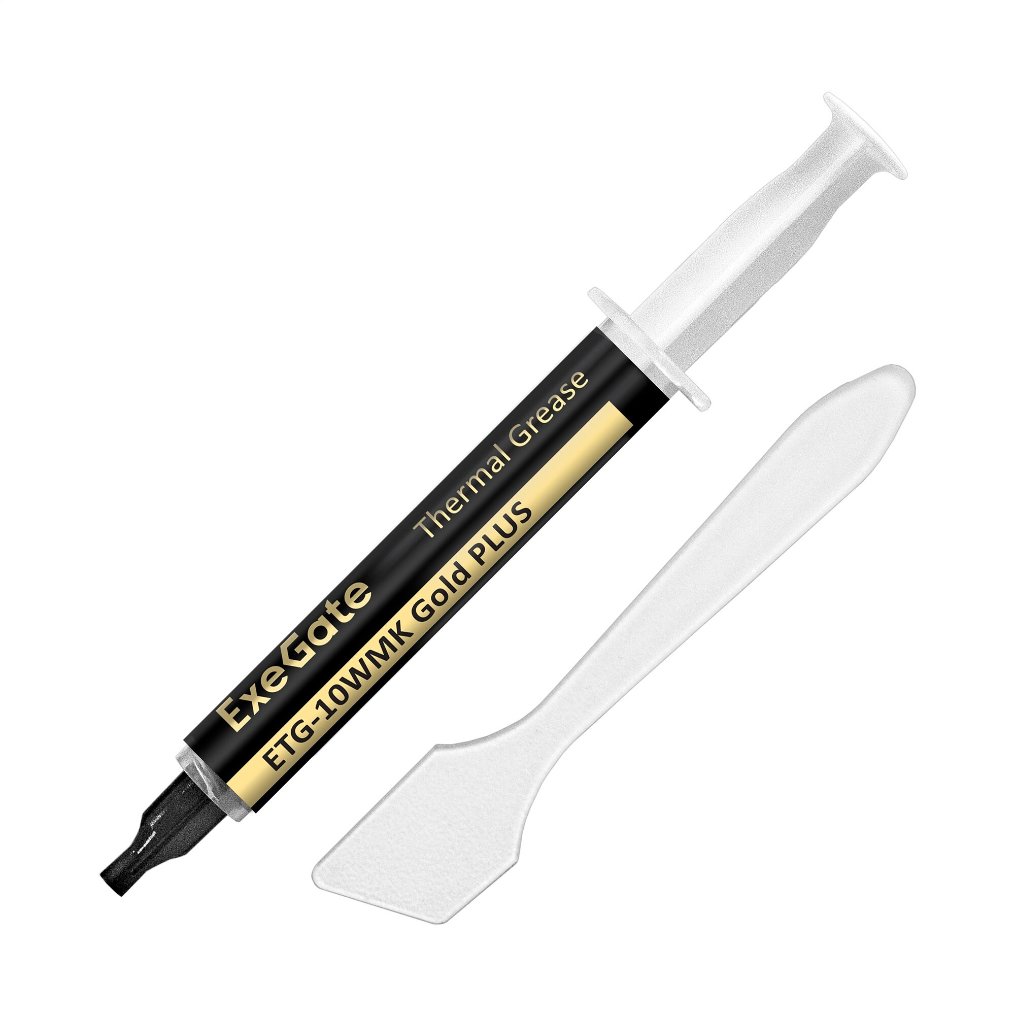 Термопаста ExeGate ETG-10WMK Gold PLUS (10,4 Вт/(м•К), 4г, шприц с лопаткой) EX296086RUS