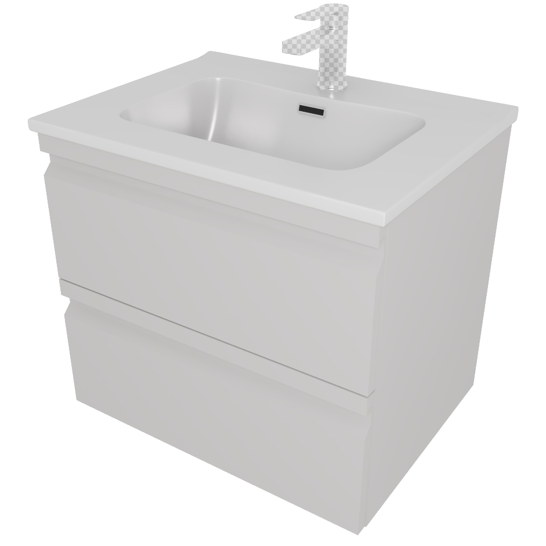 Тумба с раковиной Акватек Вега AQ77060-LG серый туман