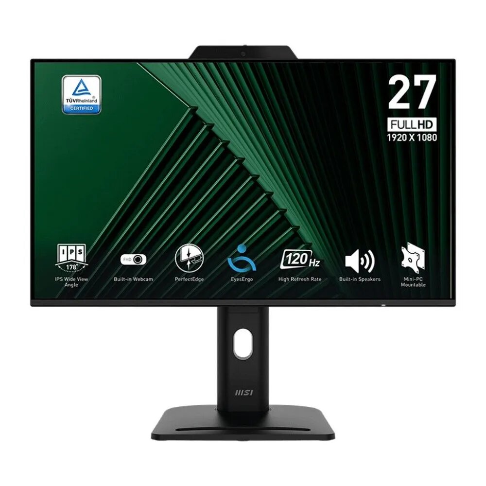 Монитор MSI PRO MP272PMG 27", IPS, 120 Hz, Full HD 1920×1080, веб-камера