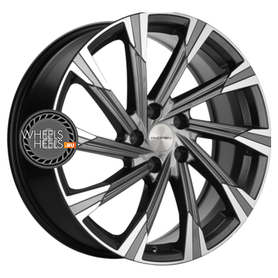 Диск автомобильный литой Khomen Wheels KHW1901 (Haval Dargo) 19x7.5 5x114.3 et40 dia66.6 Gray-FP