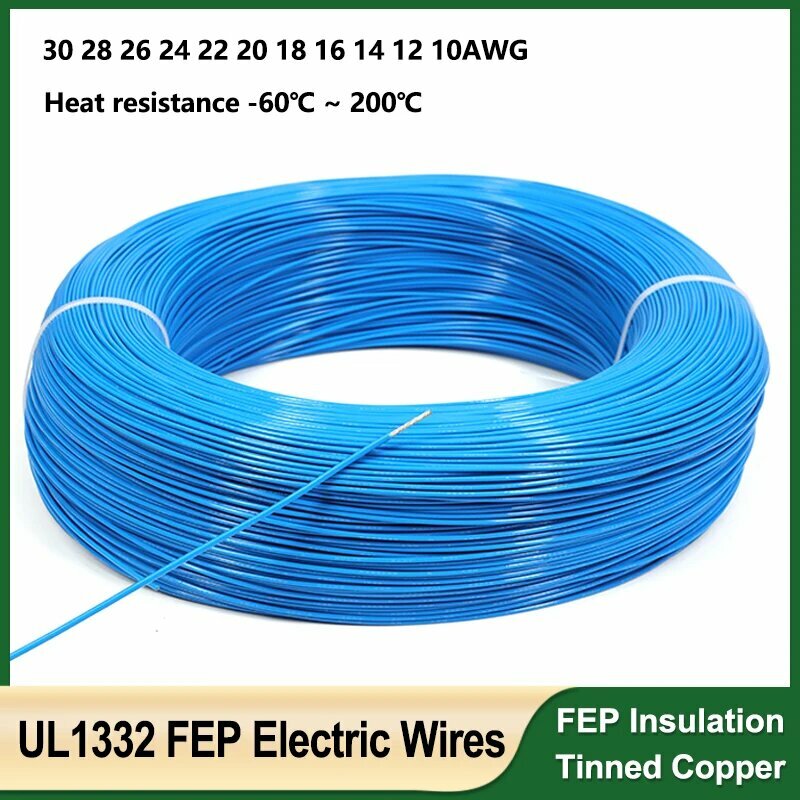 Синий электрический провод UL1332 FEP 30-10 AWG для 3D-принтера 30AWG, 2 meters