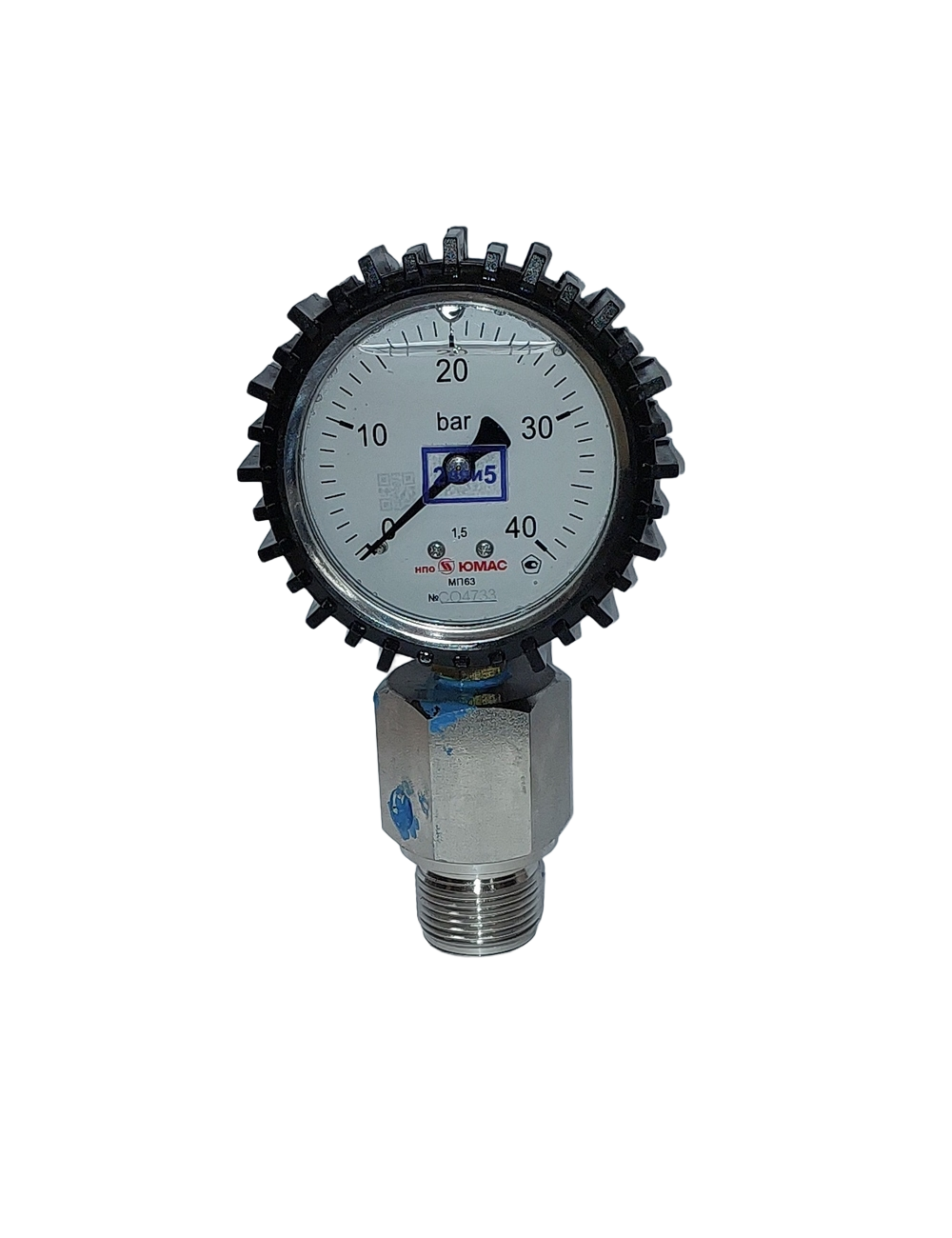 Манометр с мембранным разделителем для инъекционного насоса, 40 бар