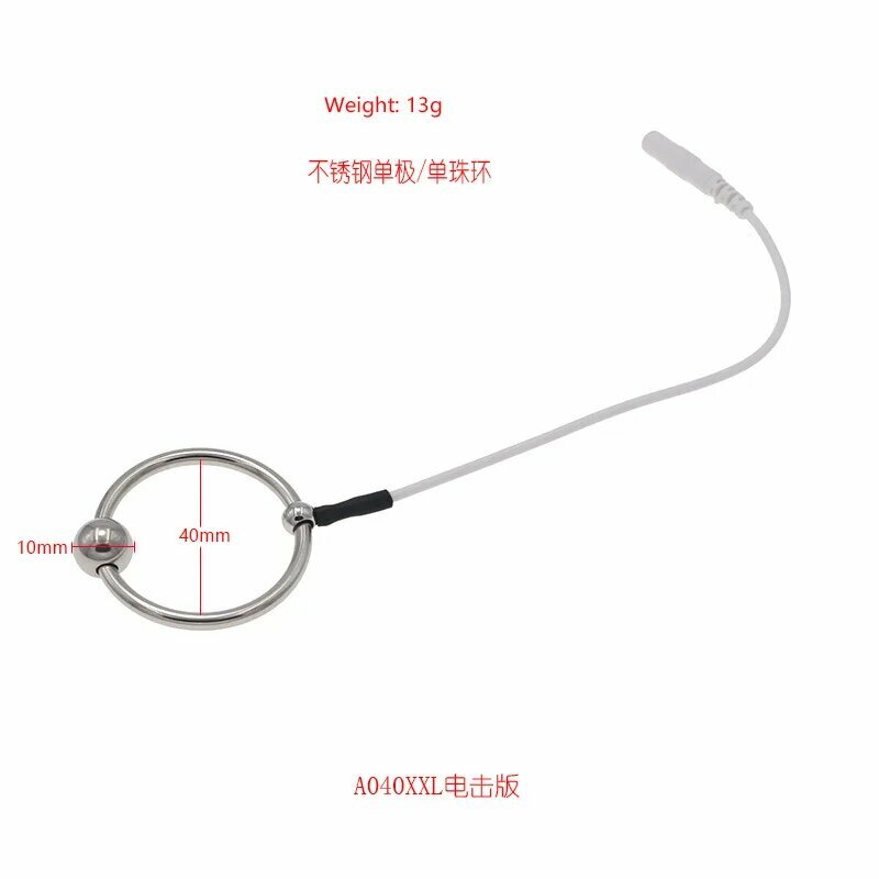 Секс-товары, эротические аксессуары, электрический шок, металлическое кольцо для пениса, игрушка для флирта, игра, задержка эякуляции, секс-игрушки для мужчин, мужчин 40mm