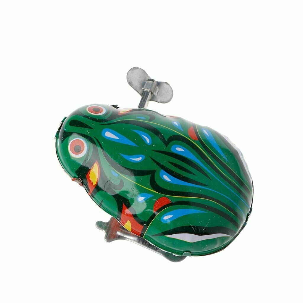 Металлические заводные прыжки для лягушки, Заводные жестяные игрушки, детская забавная игра Vintage f