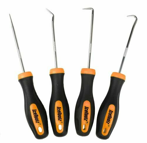 Инструмент велосипедный для демонтажа резиновых прокладок Bearing Ring Hook and Pick Set. Набор 4шт. IceToolz 28A4