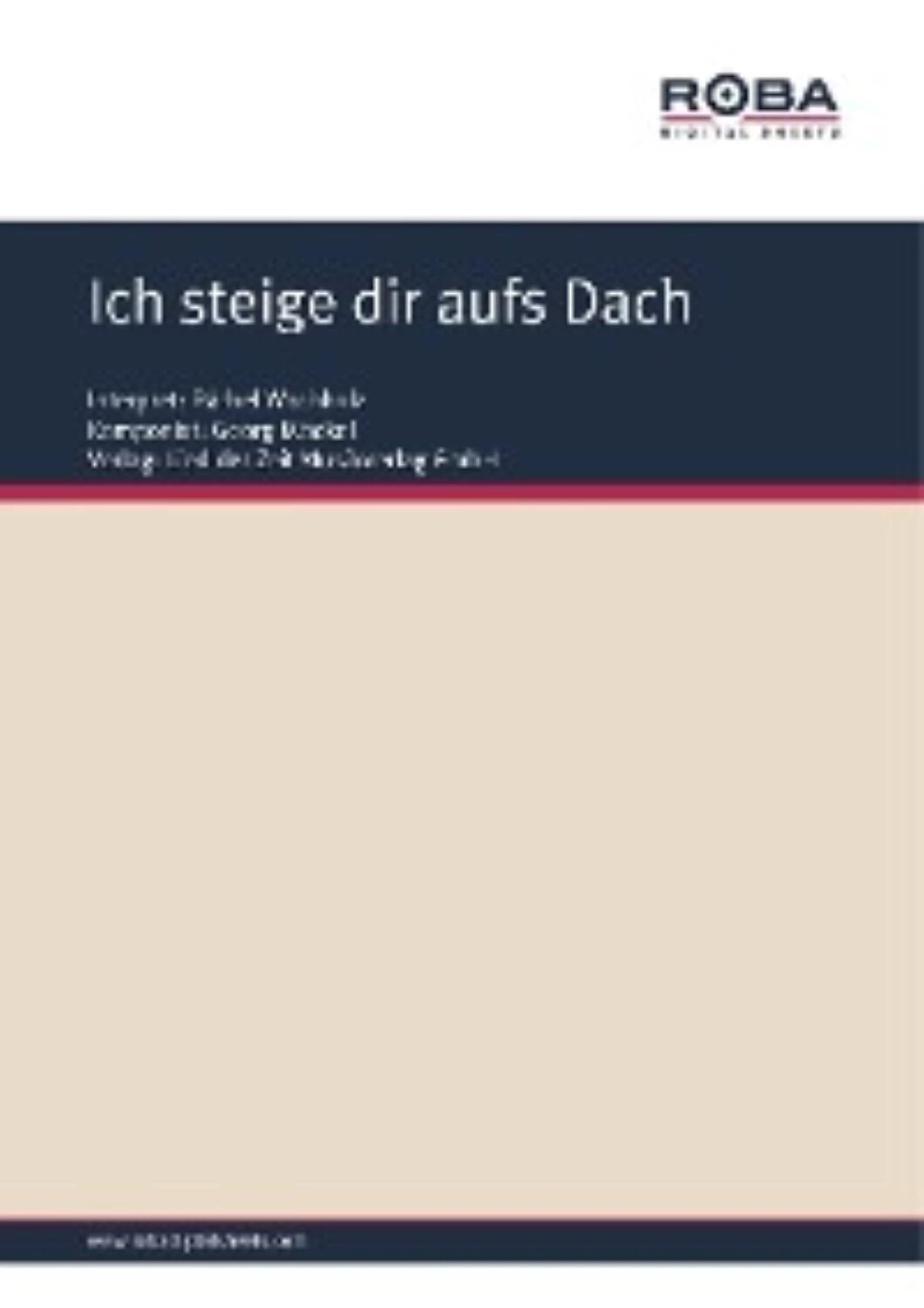 Ich steige dir aufs Dach [Цифровая книга]