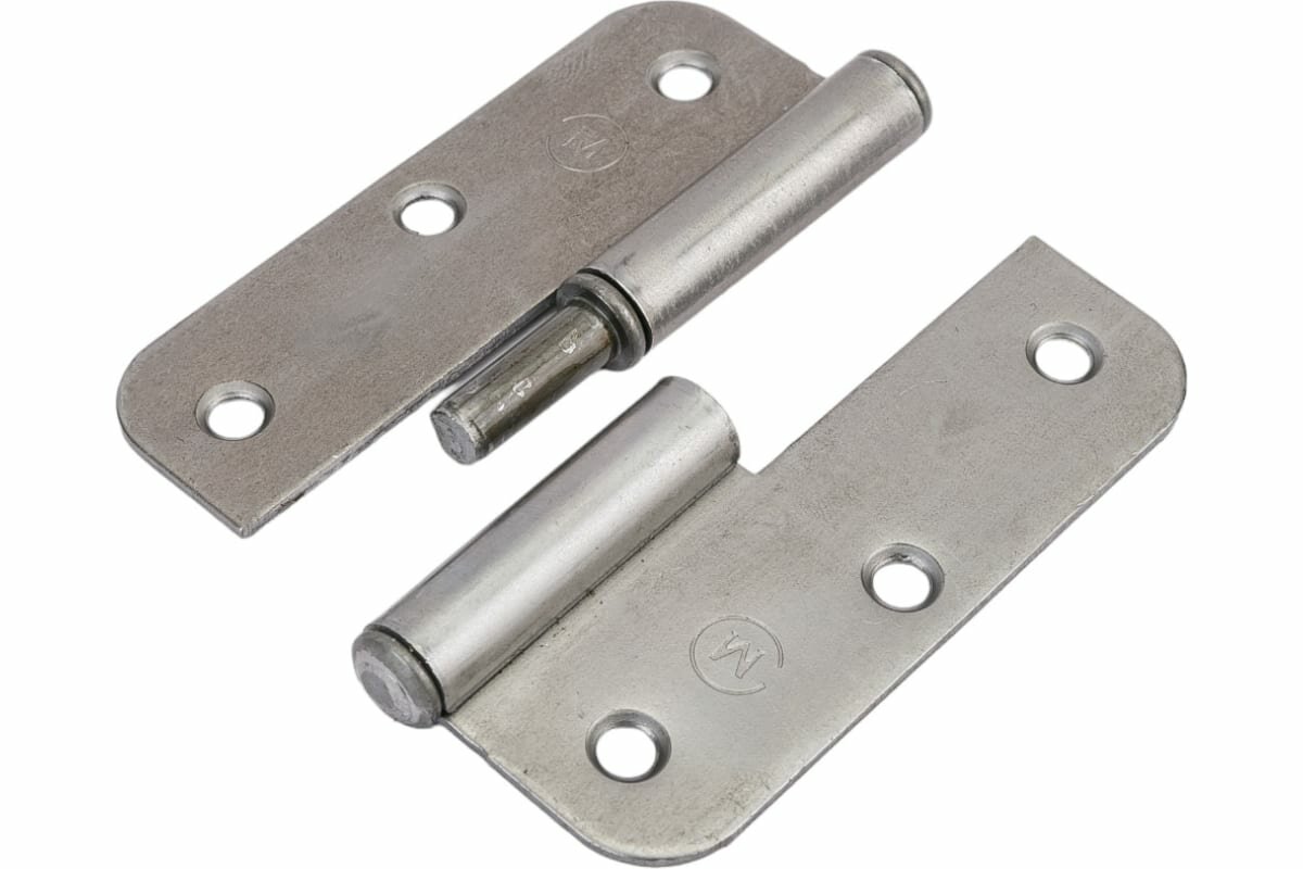 Петля накладная ПН1-110 оцинкованная левая , стальная "МастерБолтиков" (2 шт)