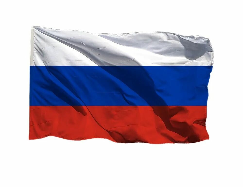 Двухсторонний флаг России (Российской федерации - РФ) на блэкауте, 90х135 см