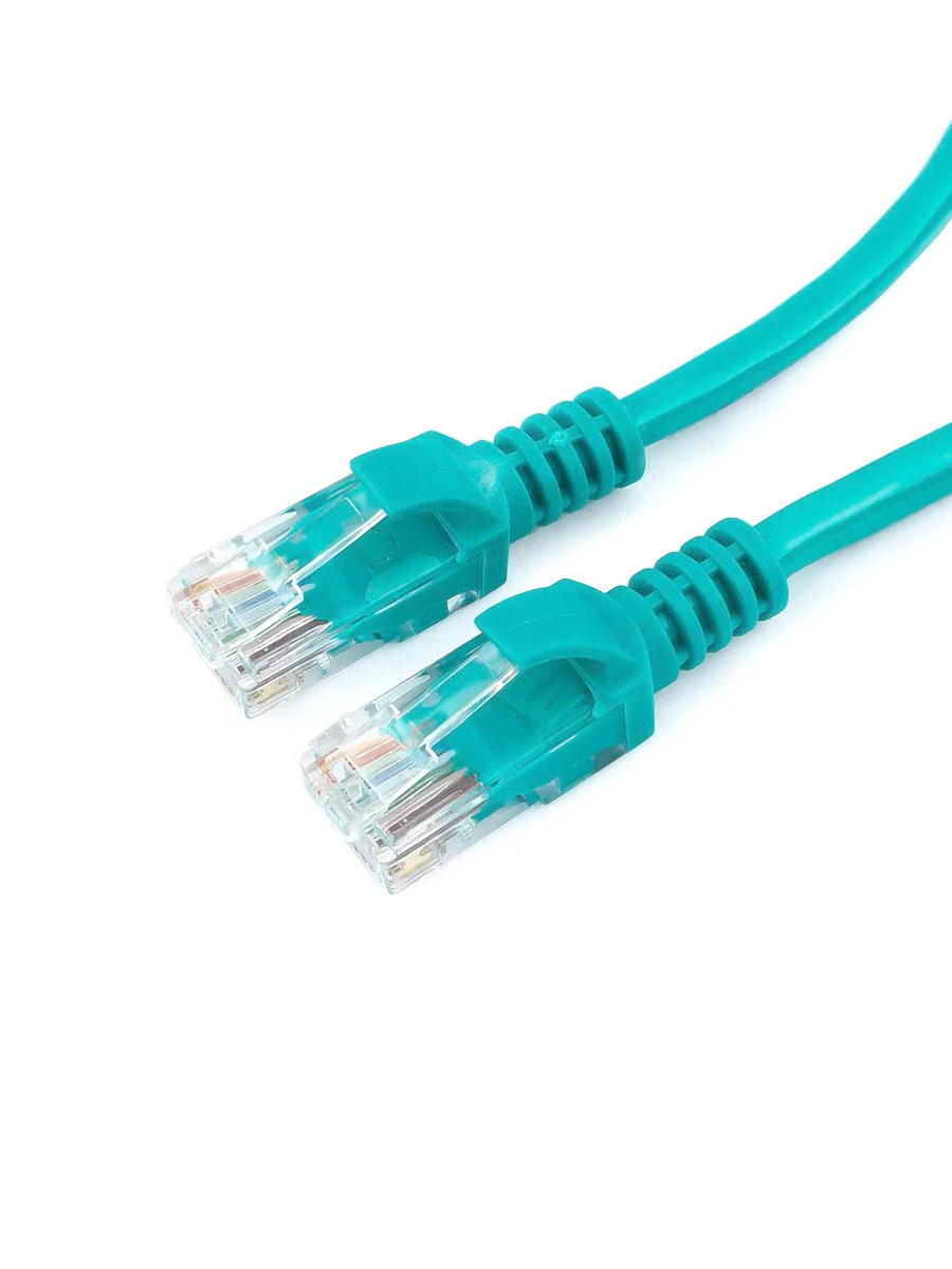 Кабель патч-корд U/UTP 5e кат. 0.5м Cablexpert PP12-0.5M/G литой, многожильный, CCA, зелёный