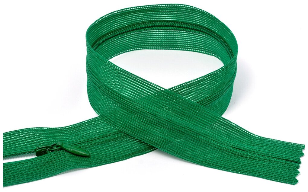 Молния неразъемная MaxZipper пласт. потайная №3 50см цв. F258 зеленый уп.50шт