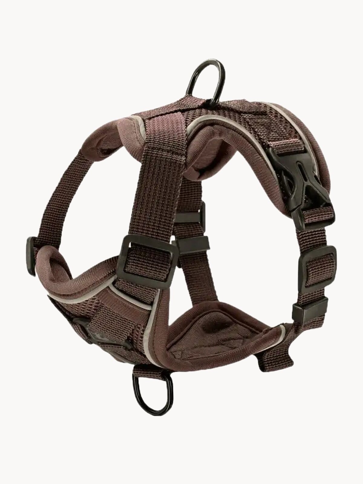 Шлейка прогулочная для собак и кошек регулируемая Wonder Pet / размер XS / коричневая