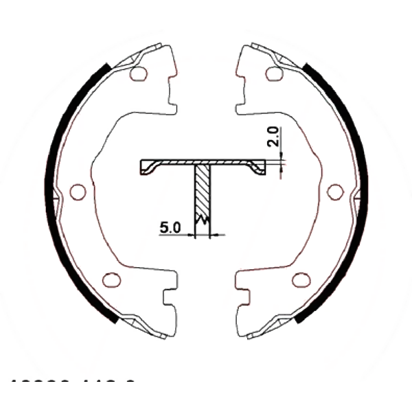 ZIMMERMANN 10990.112.0 (1906403 / 2992568 / 5001844749) колодки ручника ive daily II / III 89- 172x42