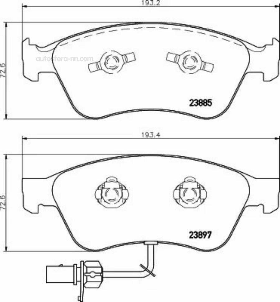 MINTEX MDB2645 Колодки торм. пер. Audi A8, VW Phaeton (10.02-)