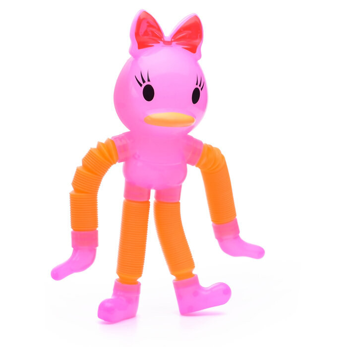 Игрушка антистресс уточка поп-туб, розовая