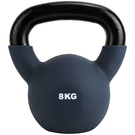 Гиря Torres PL55228, чугун в неопреновой оболочке 8 кг, серый