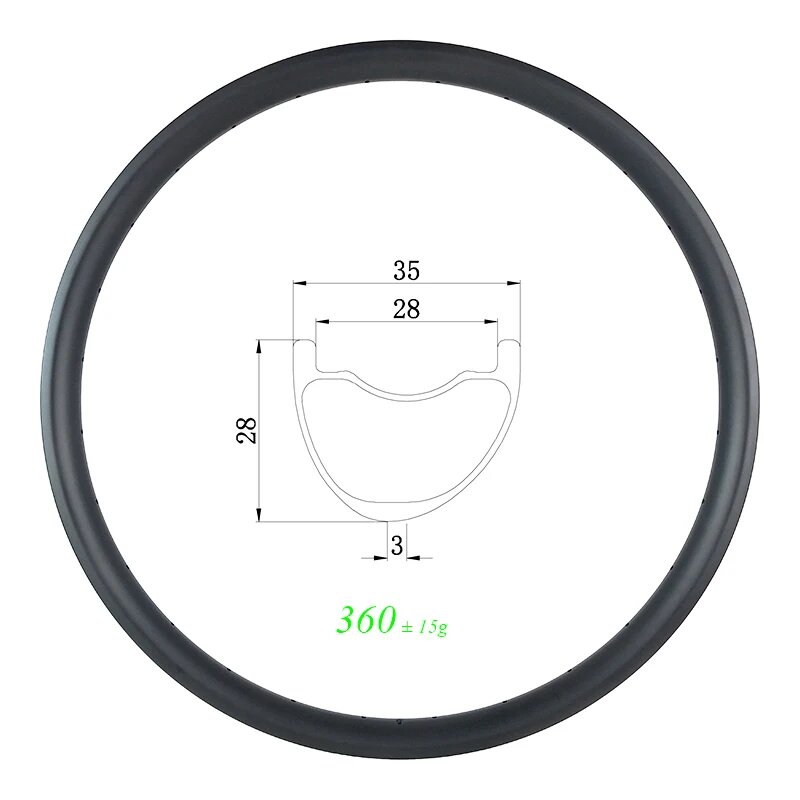 Speedsafe 360g SL 29er MTB XC карбоновые колеса 35 мм Tubeless (Tapeless), 28H UD matte