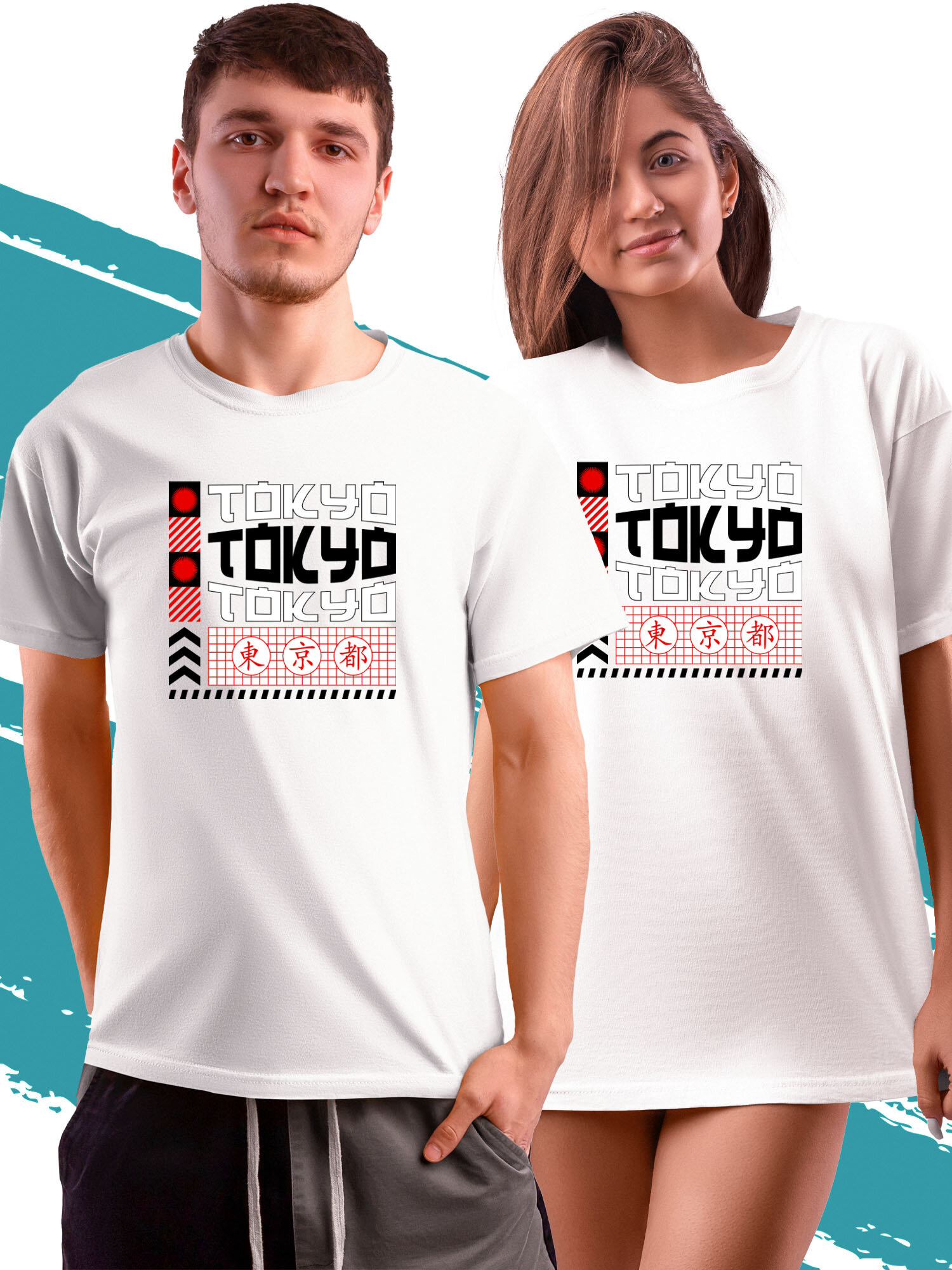 Футболка Япония Токио и иероглифы Tokyo Japan